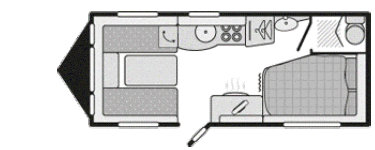 Sterling Eccles Sport 514 floor plan - South Coast Caravans